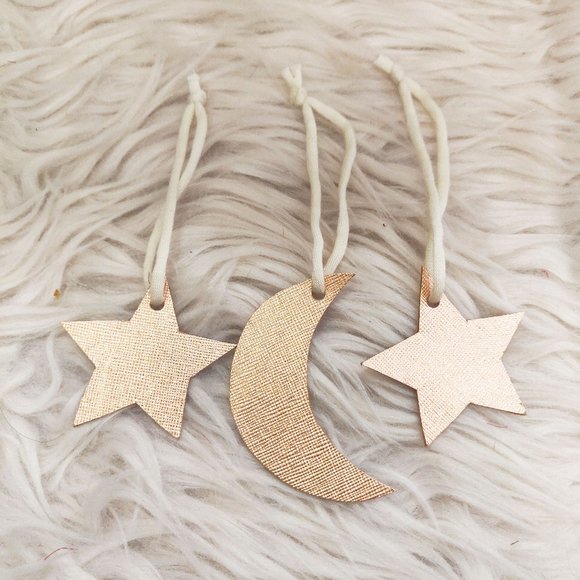 The Bohemian Punk | Holiday | Genuine Leather Moon And Stars Christmas ...
